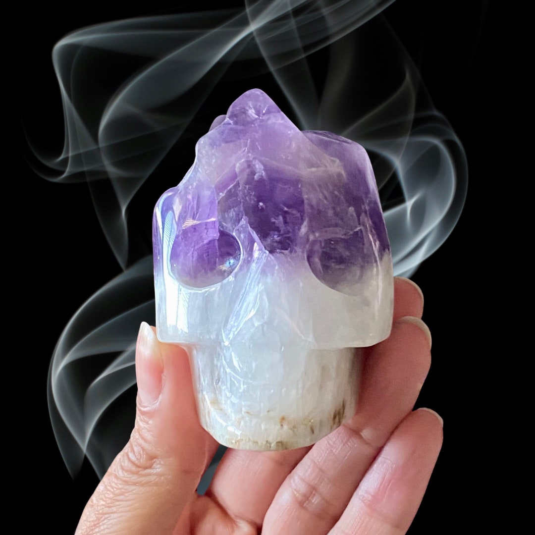 Dream Amethyst Cluster Skull, Amethyst Crystal Skull, Amethyst Skull ...