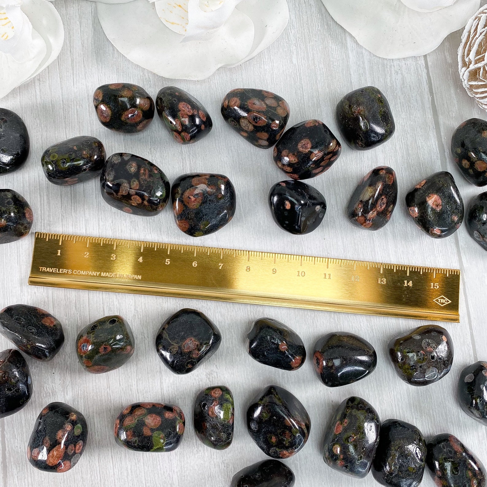 Red Snowflake Obsidian Tumbled Stone, Red Snowflake Obsidian Stone, Red ...