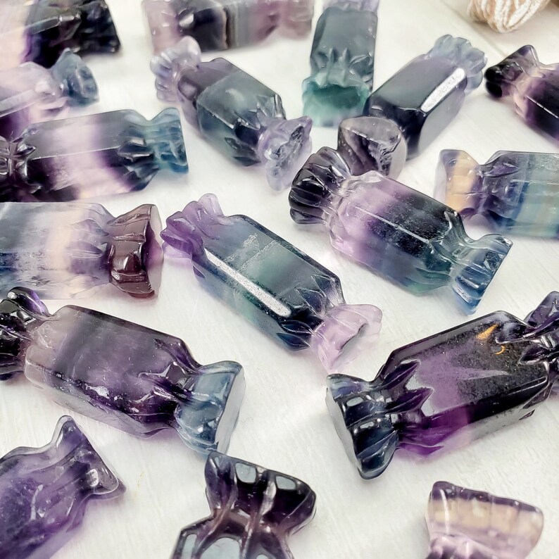 Rainbow Fluorite Crystal Candy, Fluorite Candy, Fluorite Sweets ...