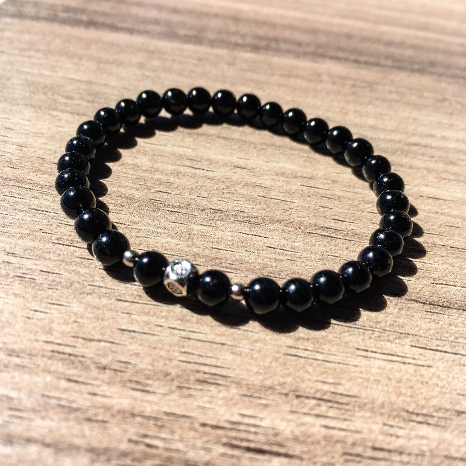 Children's Black Onyx Bracelet, Protection Bracelet