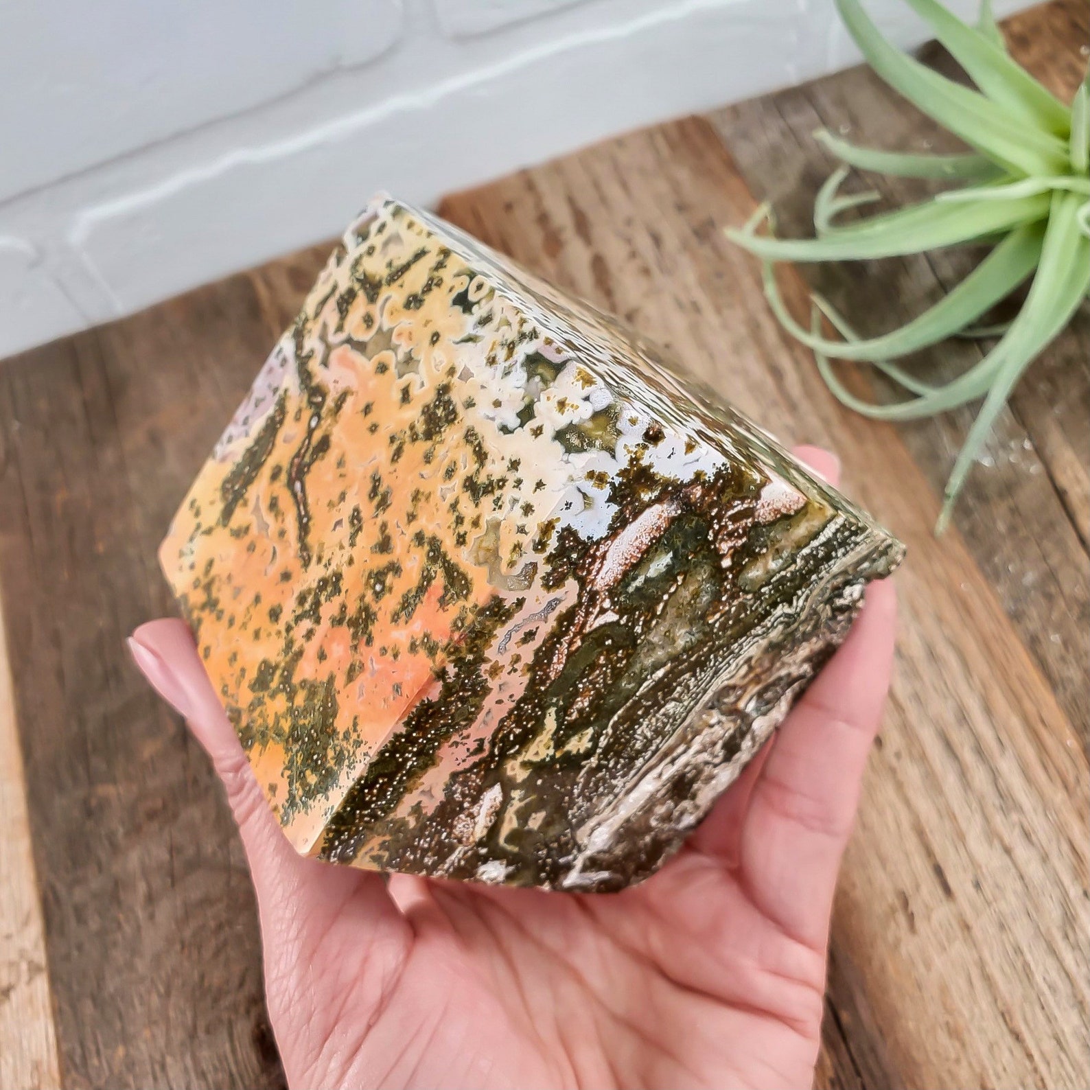Large Self-standing Ocean Jasper Cube Ocean Jasper Crystal - Etsy