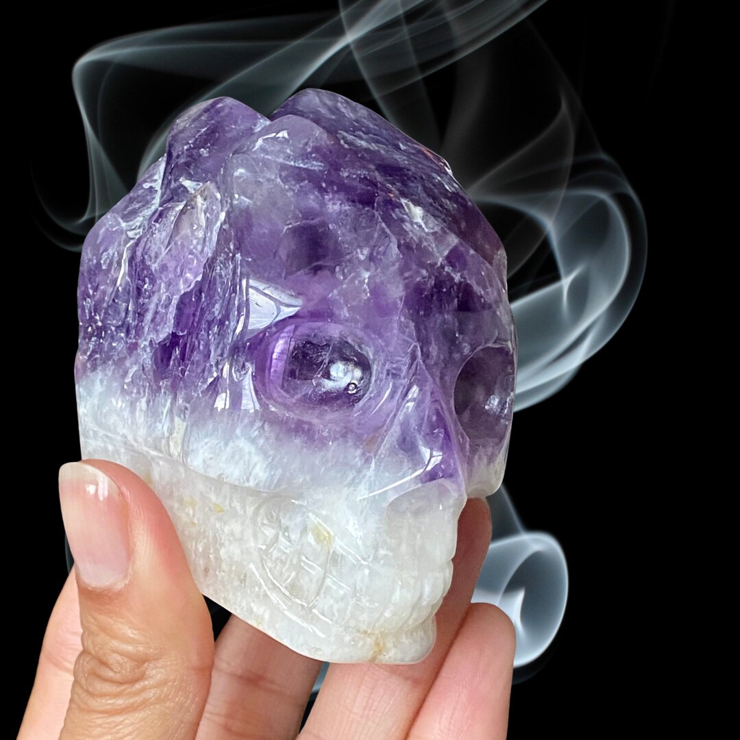 Dream Amethyst Cluster Skull, Amethyst Crystal Skull, Amethyst Skull ...