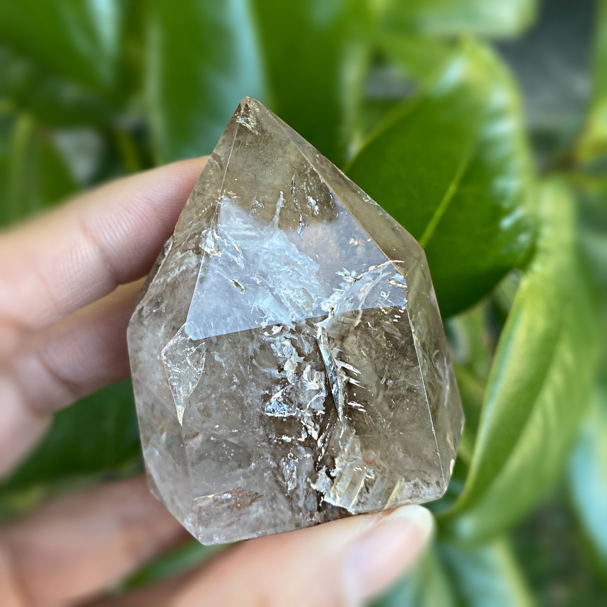 Smoky Elestial Quartz Polished Point
