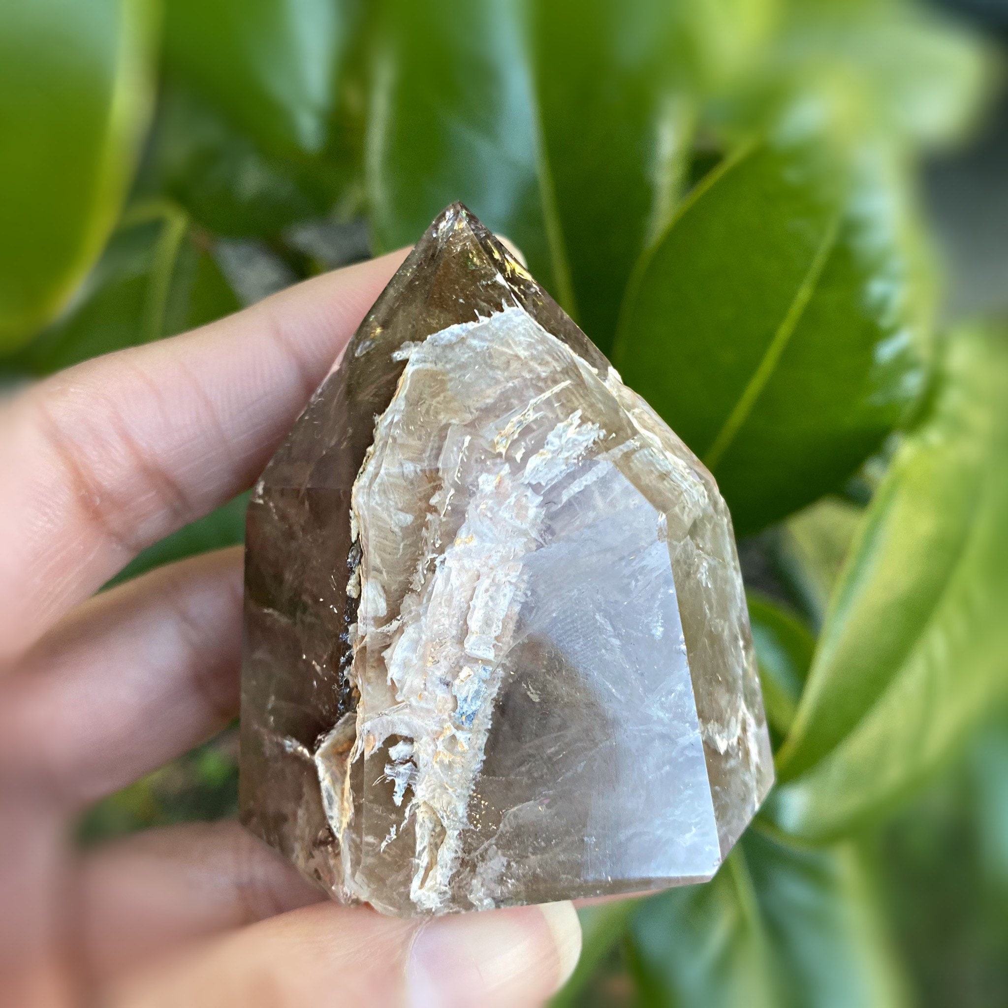 Smoky Elestial Quartz Polished Point