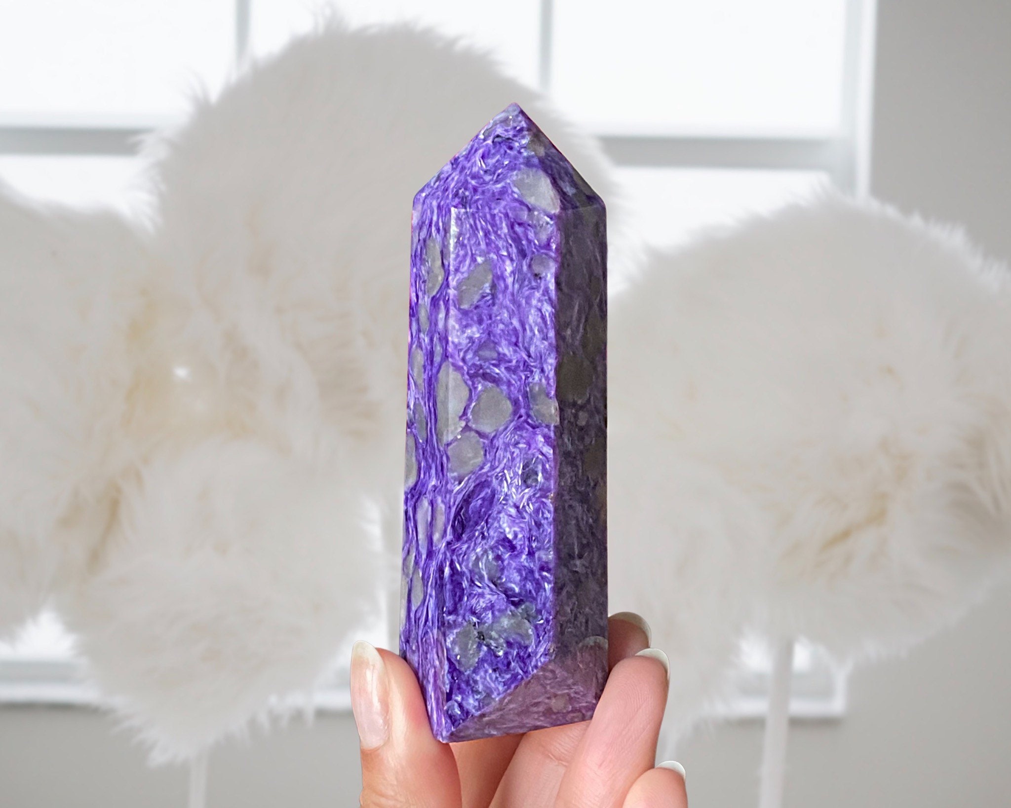 Large AA Grade Charoite Tower