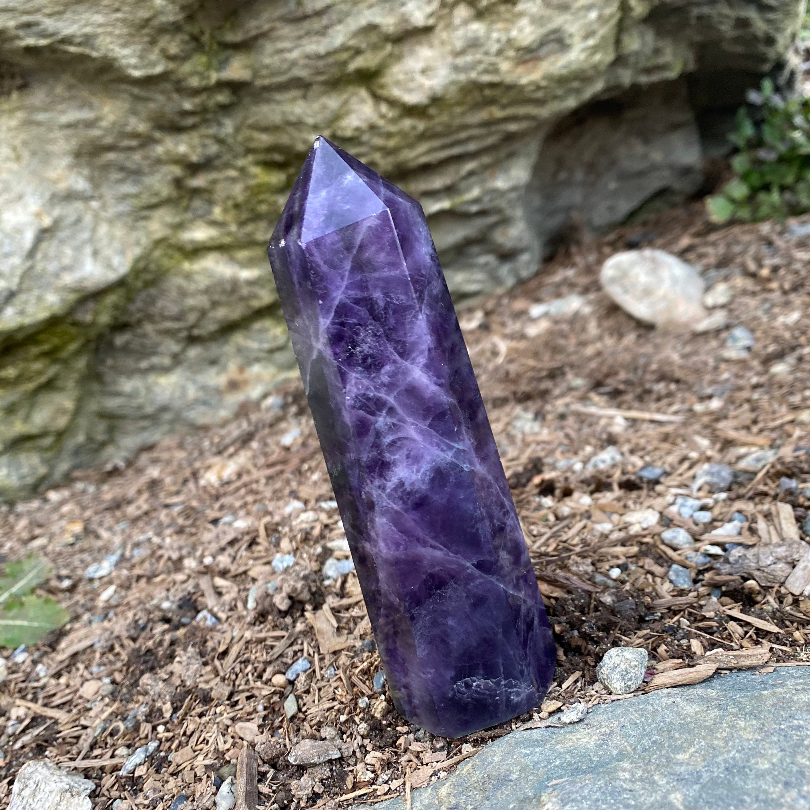Natural Purple Fluorite Tower