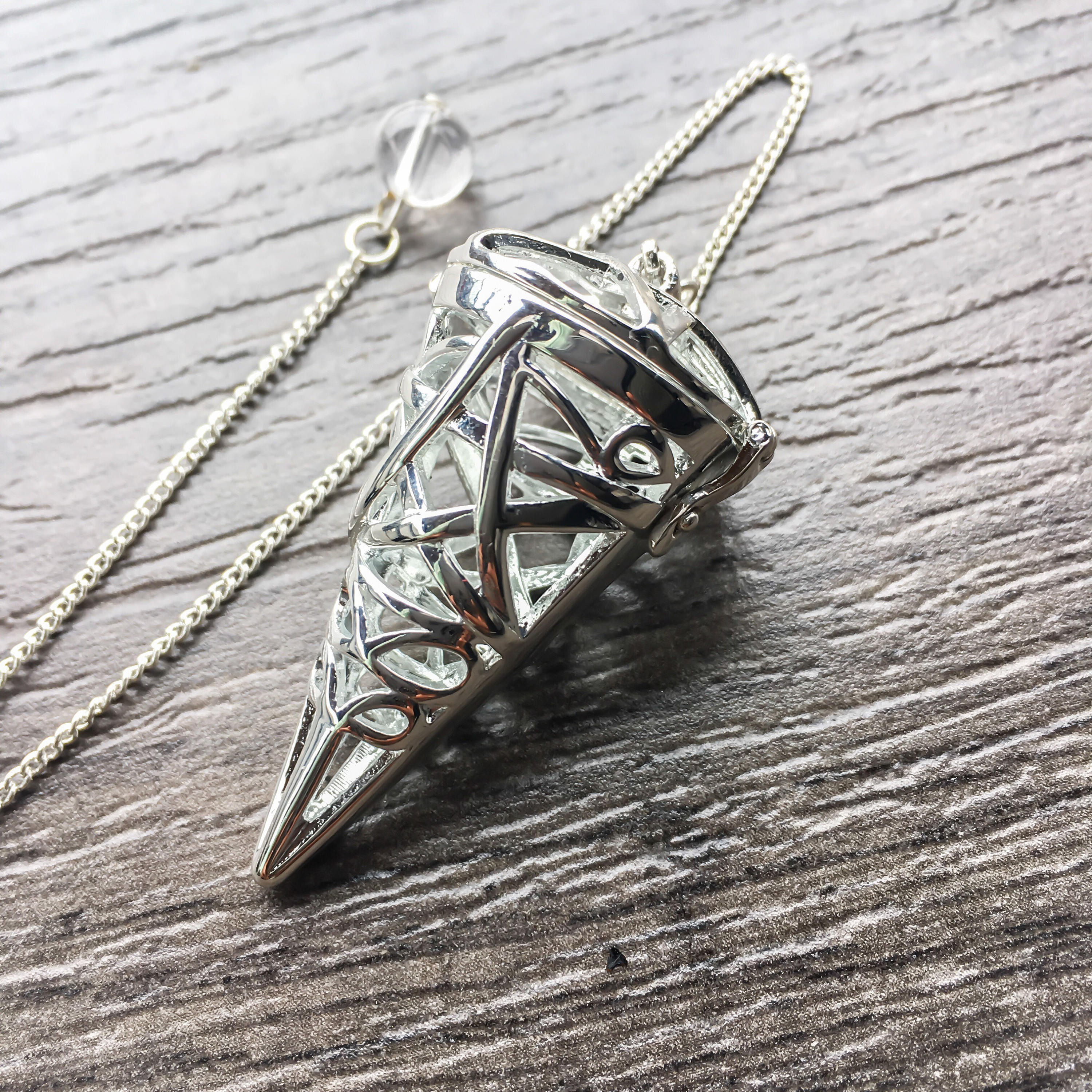Filigree Cage Cone Pendulum -Chakra Box Set