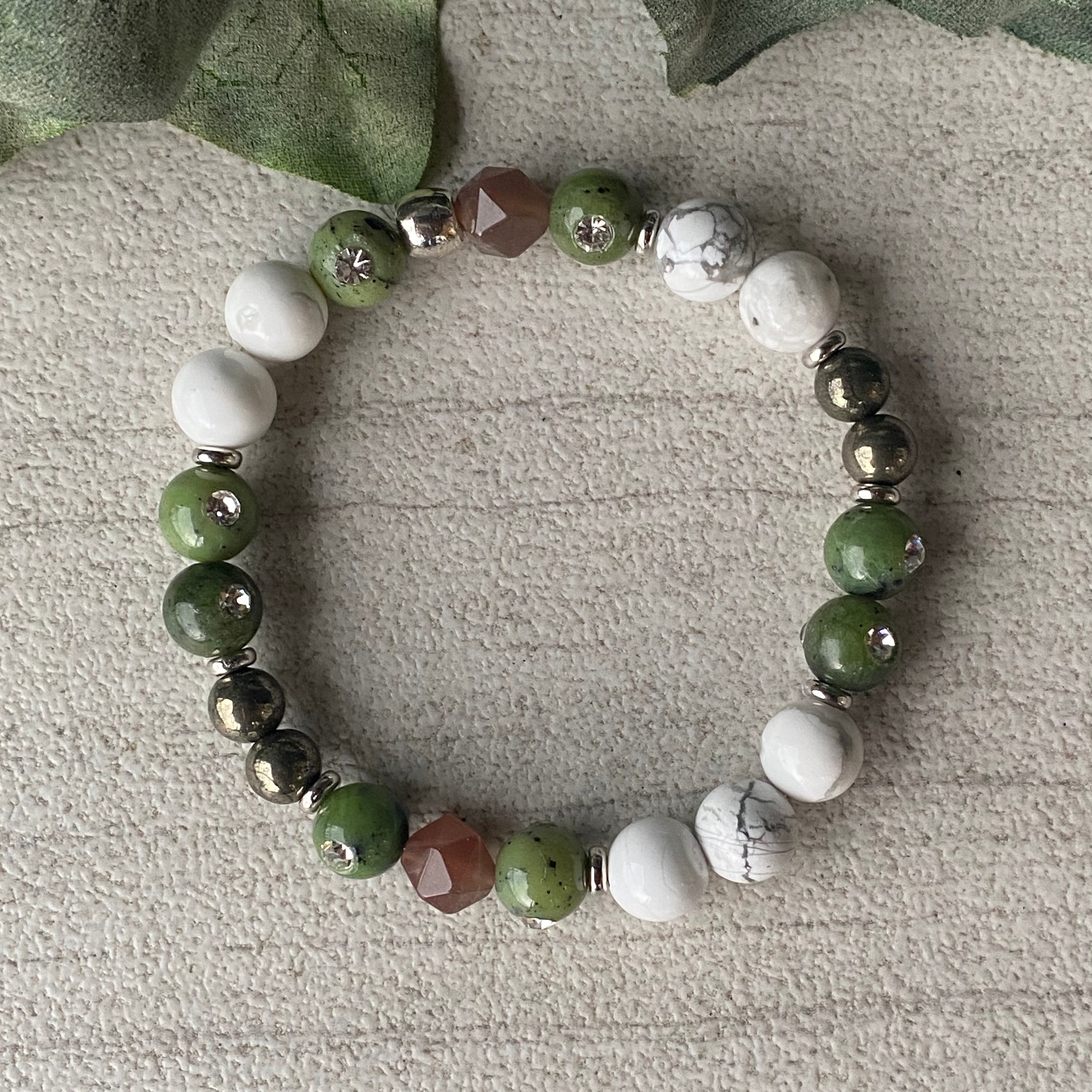 Jade Howlite Chocolate Moonstone Pyrite