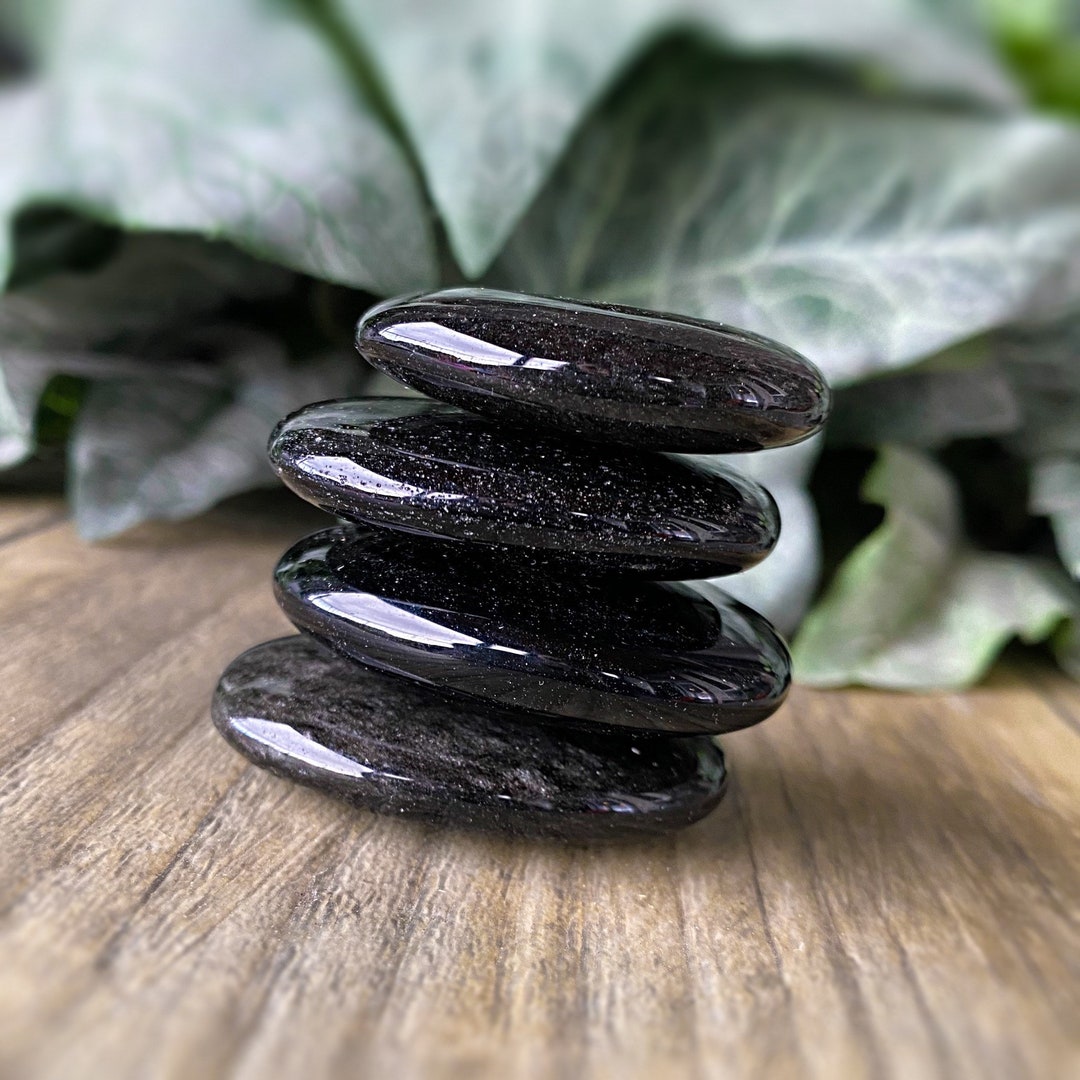Silver Sheen Obsidian Earth Stone, Worry Stone, Healing Crystals and ...