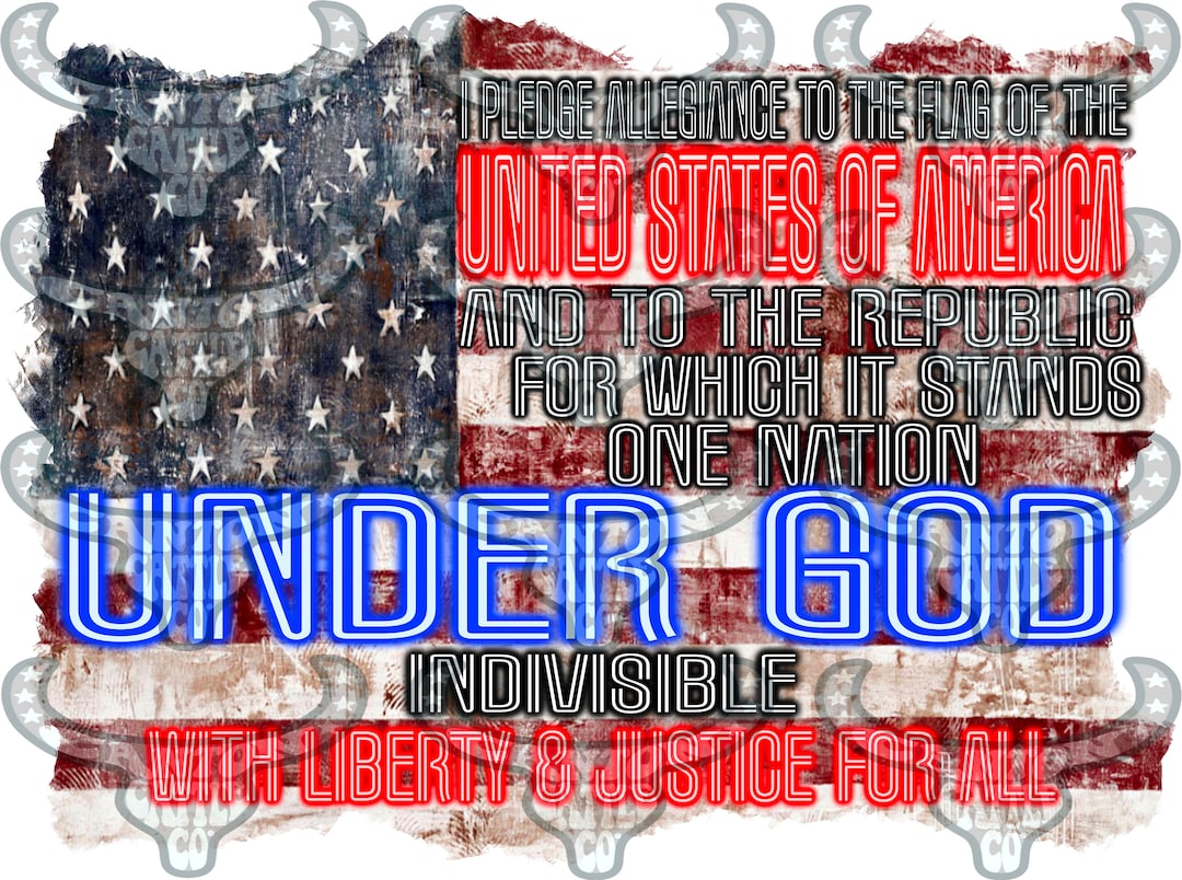 Pledge of Allegiance, Neon, Patriot, 4th of July, American Flag, Use ...