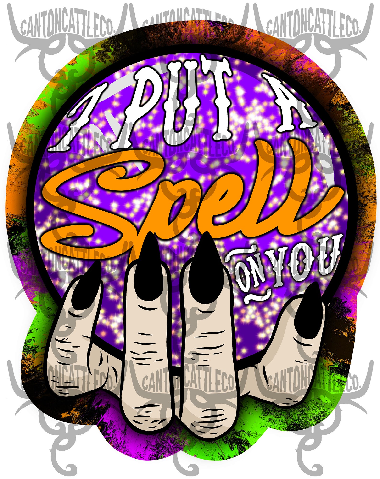 I put a spell on you witch crystal ball halloween bad | Etsy