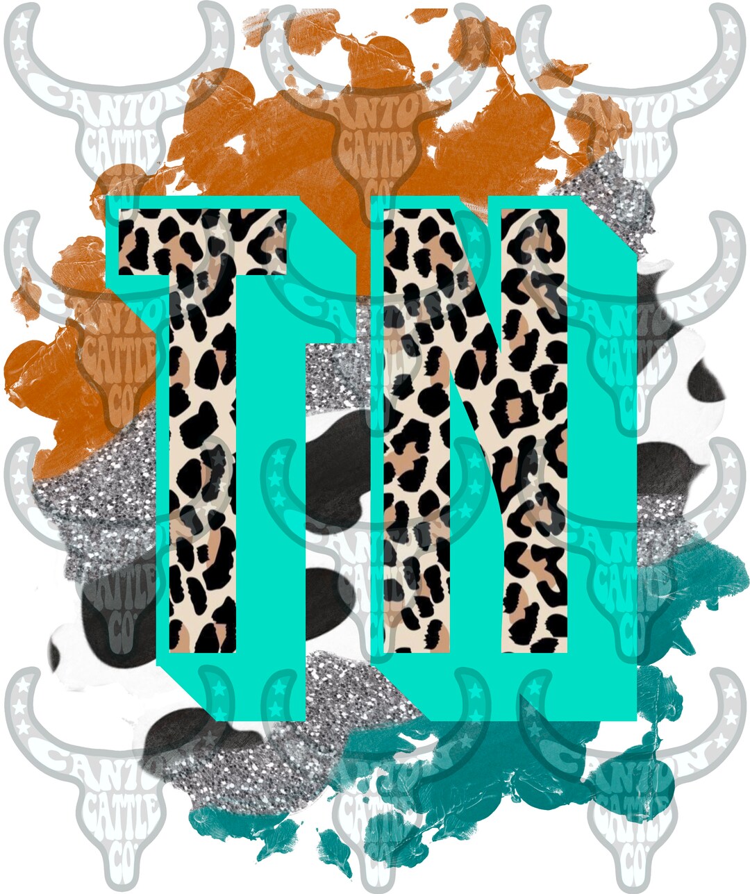 Tennessee Splatter, Glitter, Cowhide, Leopard, Western, Punchy, PNG ...