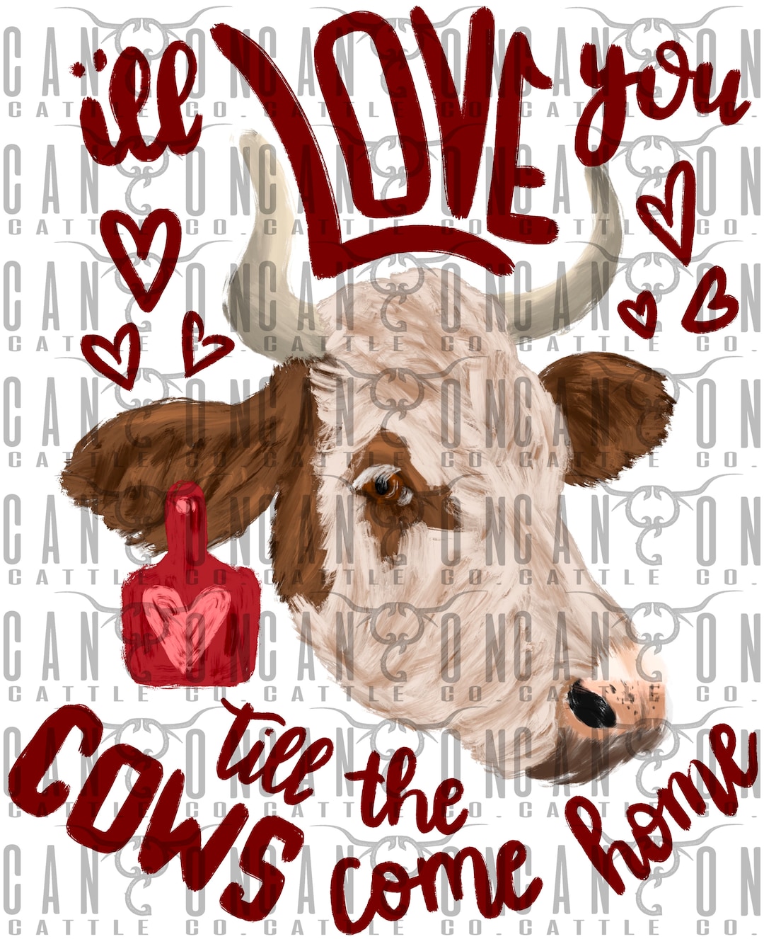 I'll Love You Til the Cows Come Home. Valentine, Valentine's Day ...