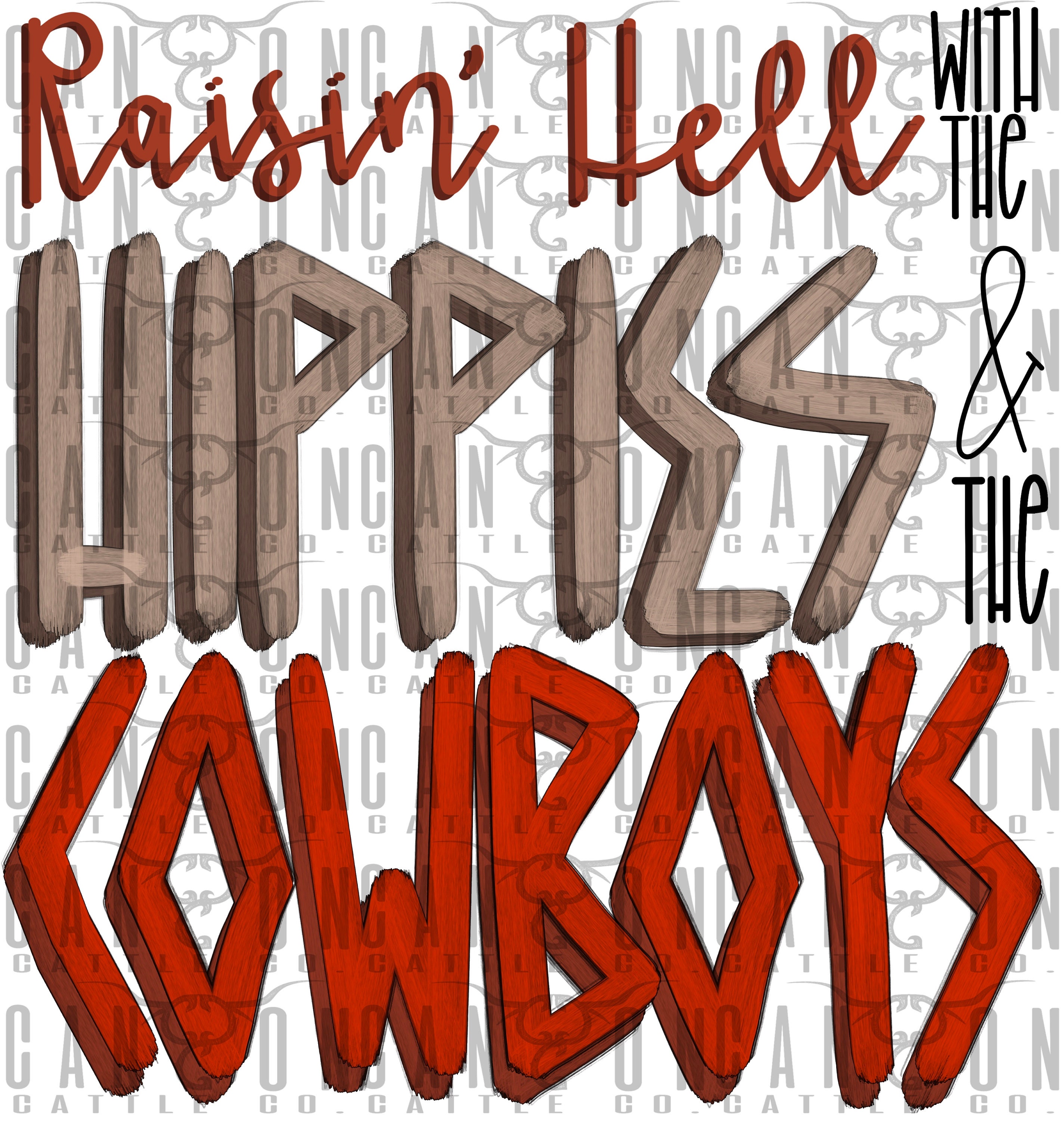 Raising Hell With the Hippies and the Cowboys, Western, Punchy, Retro ...