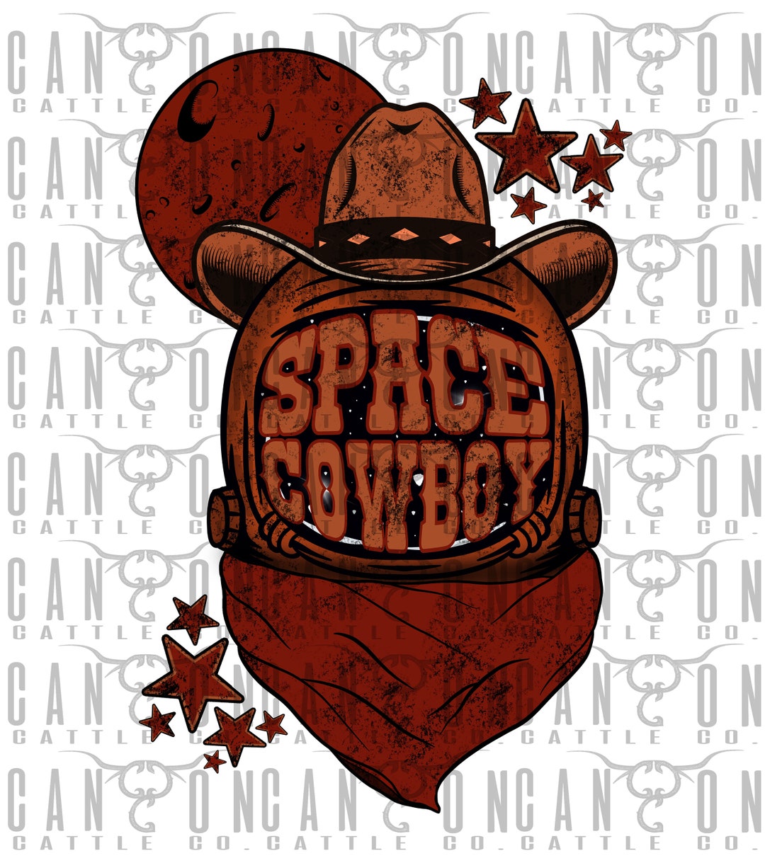 Space Cowboy, Western, Retro, Vintage, Punchy, Png, Instant Download ...