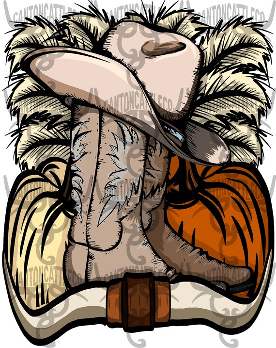 Western Fall Aesthetic Cowboy Boots Pumpkin Autumn | Etsy