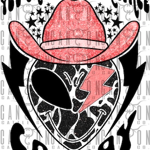 You Can Have Your Space Cowboy Cow Print Glitter Western - Etsy
