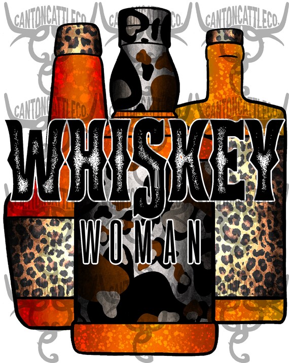 Whiskey Woman Cowhide Cow Print Leopard Whiskey Western - Etsy