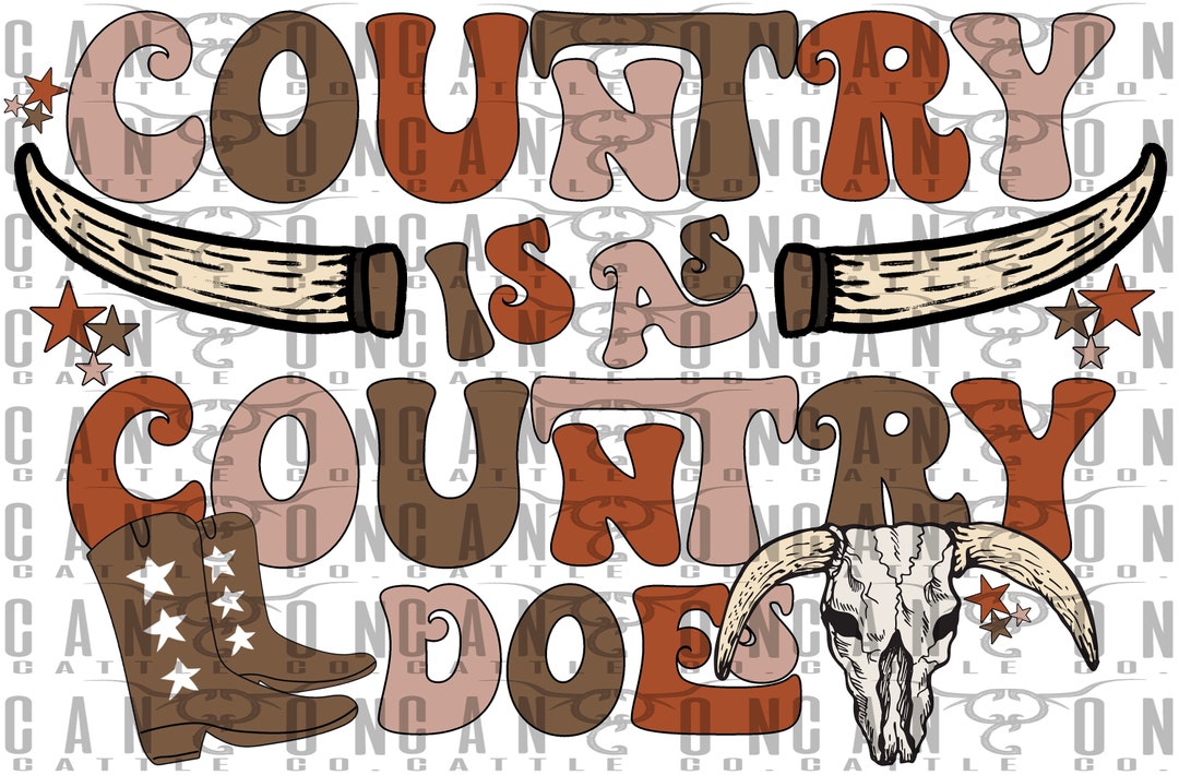 Country is as Country Does, Cow, Skull, Longhorn, Western, Retro, Png ...
