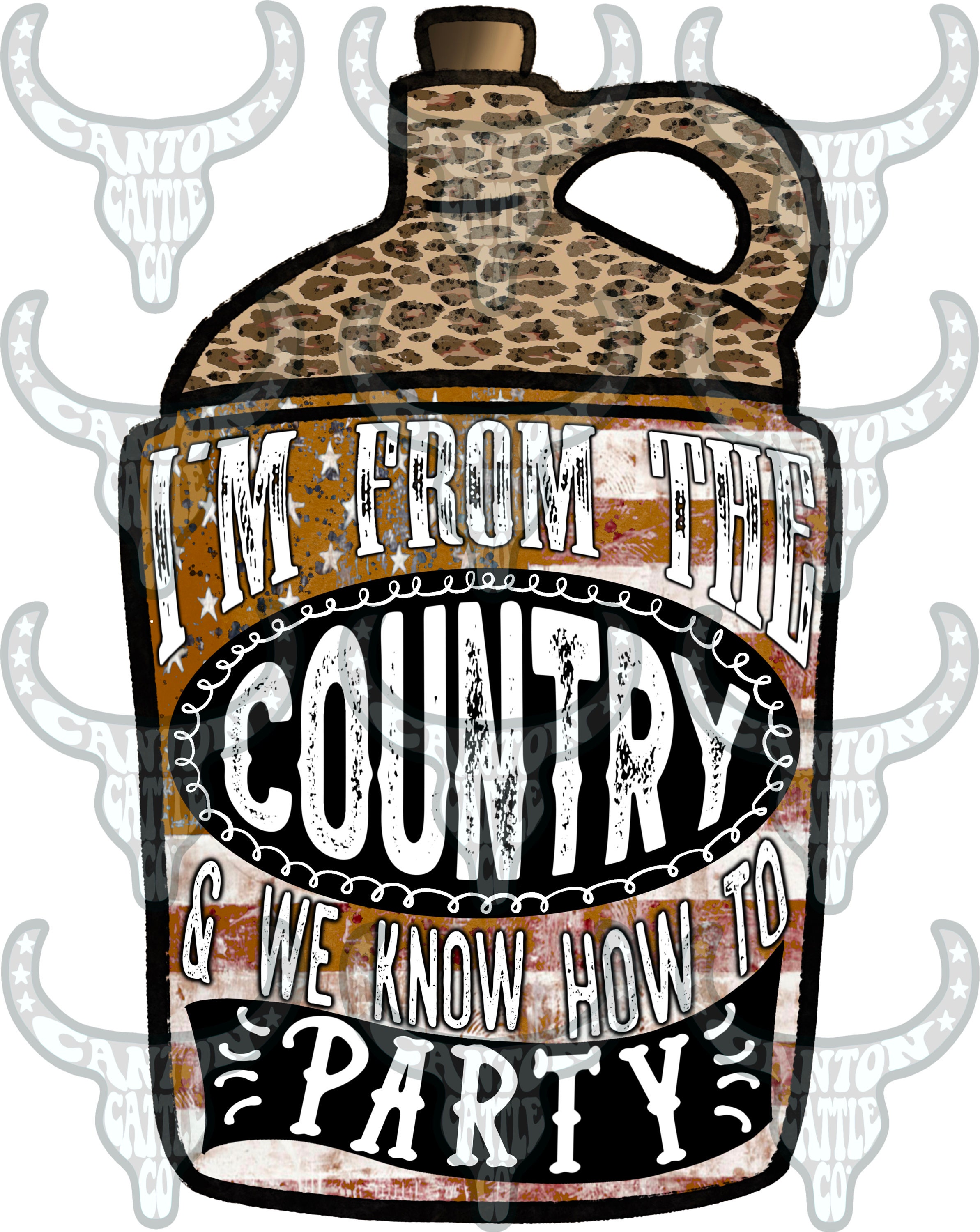 I'm From the Country and We Know How to Party, American Flag, Moonshine ...
