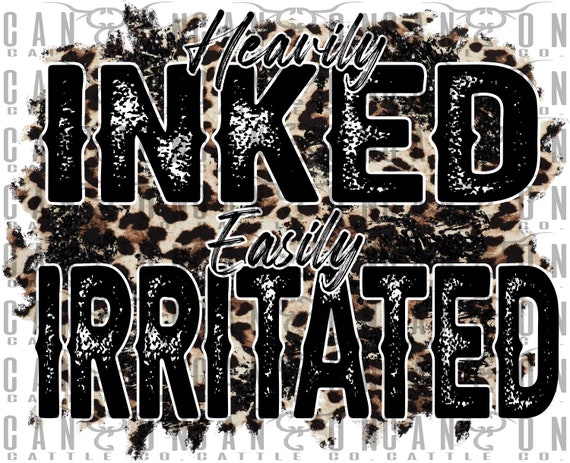 Heavily Inked Easily Irritated Leopard Glitter Grunge - Etsy