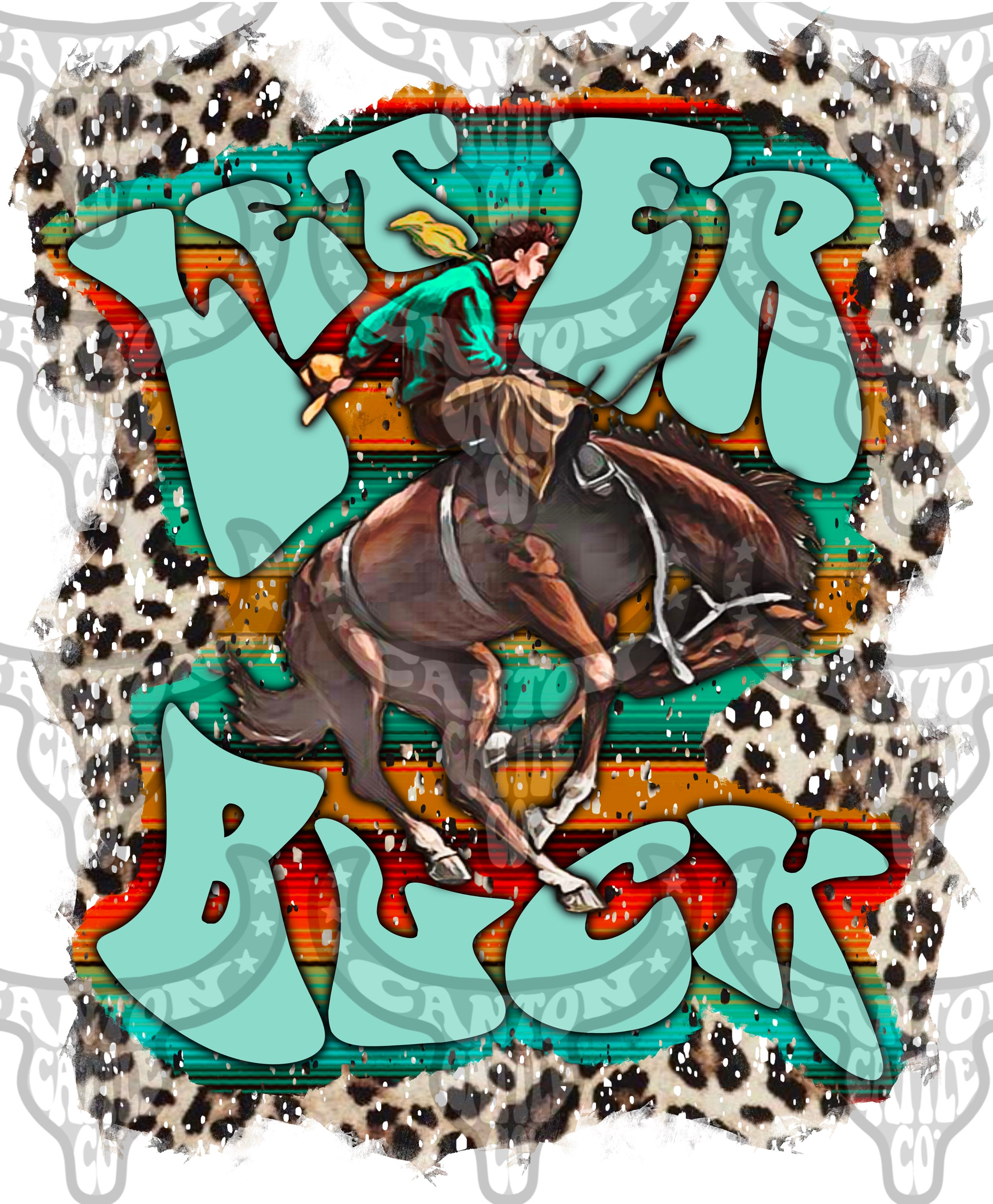 Let 'Er Buck Bucking Bronco Western Punchy PNG | Etsy
