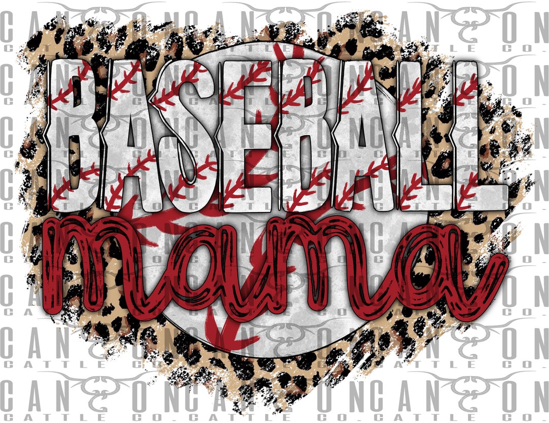 Baseball Mama, Leopard, Retro, Vintage, Png, Instant Download ...