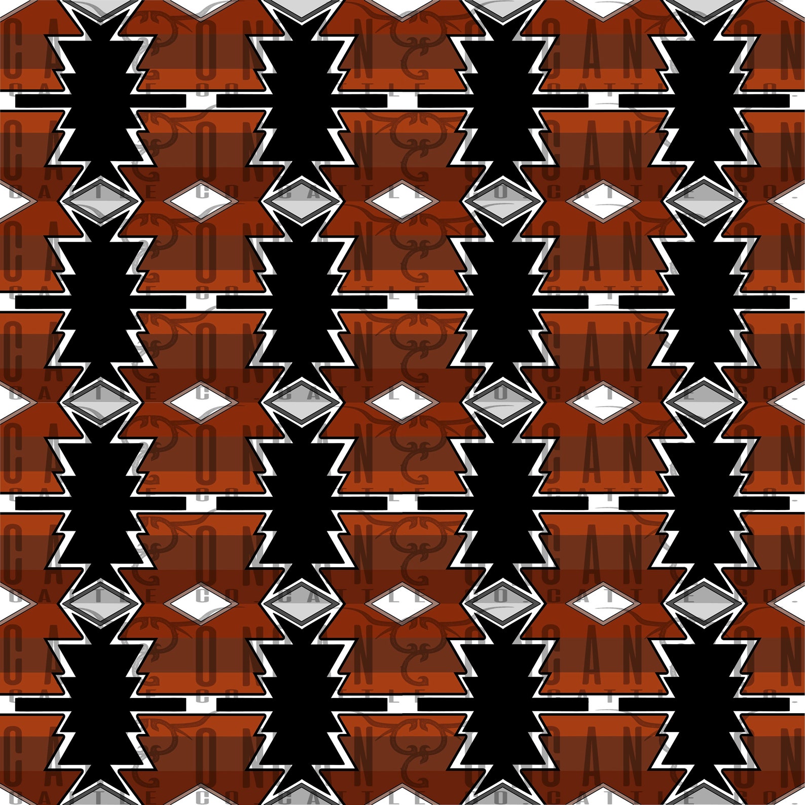 Western Aztec Tribal Seamless Pattern, Western, Punchy, Png, Instant ...