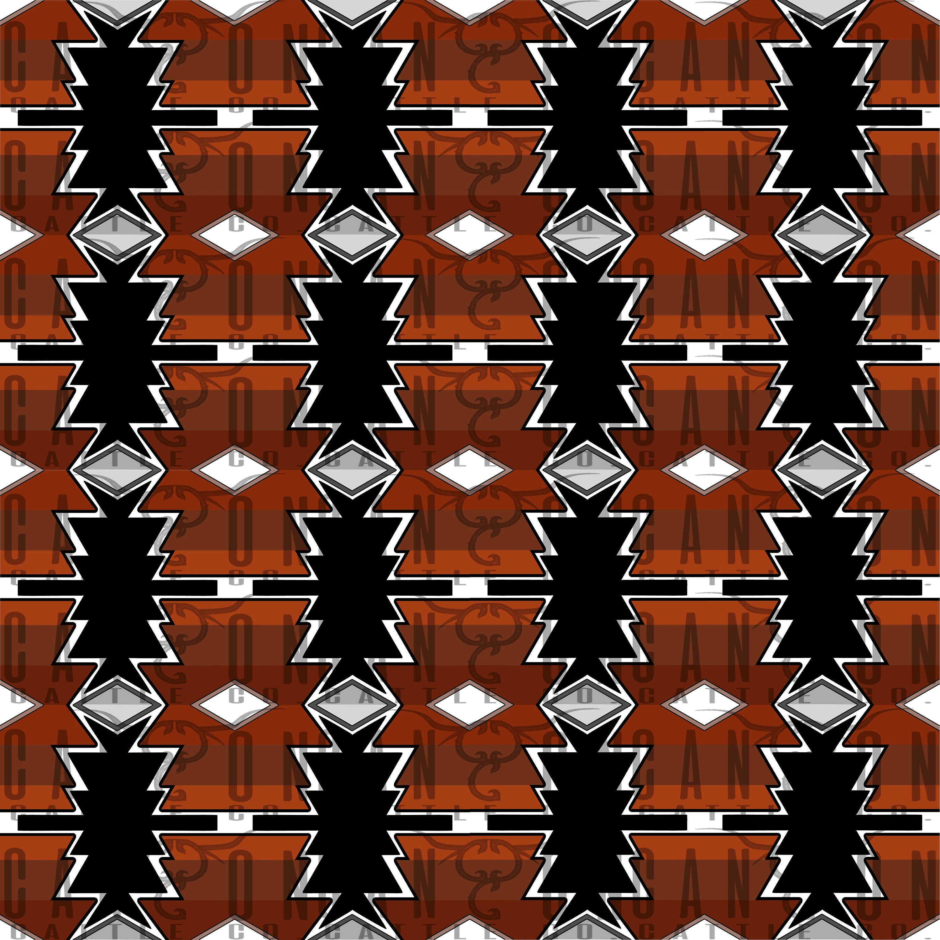 Western Aztec Tribal Seamless Pattern, Western, Punchy, Png, Instant ...
