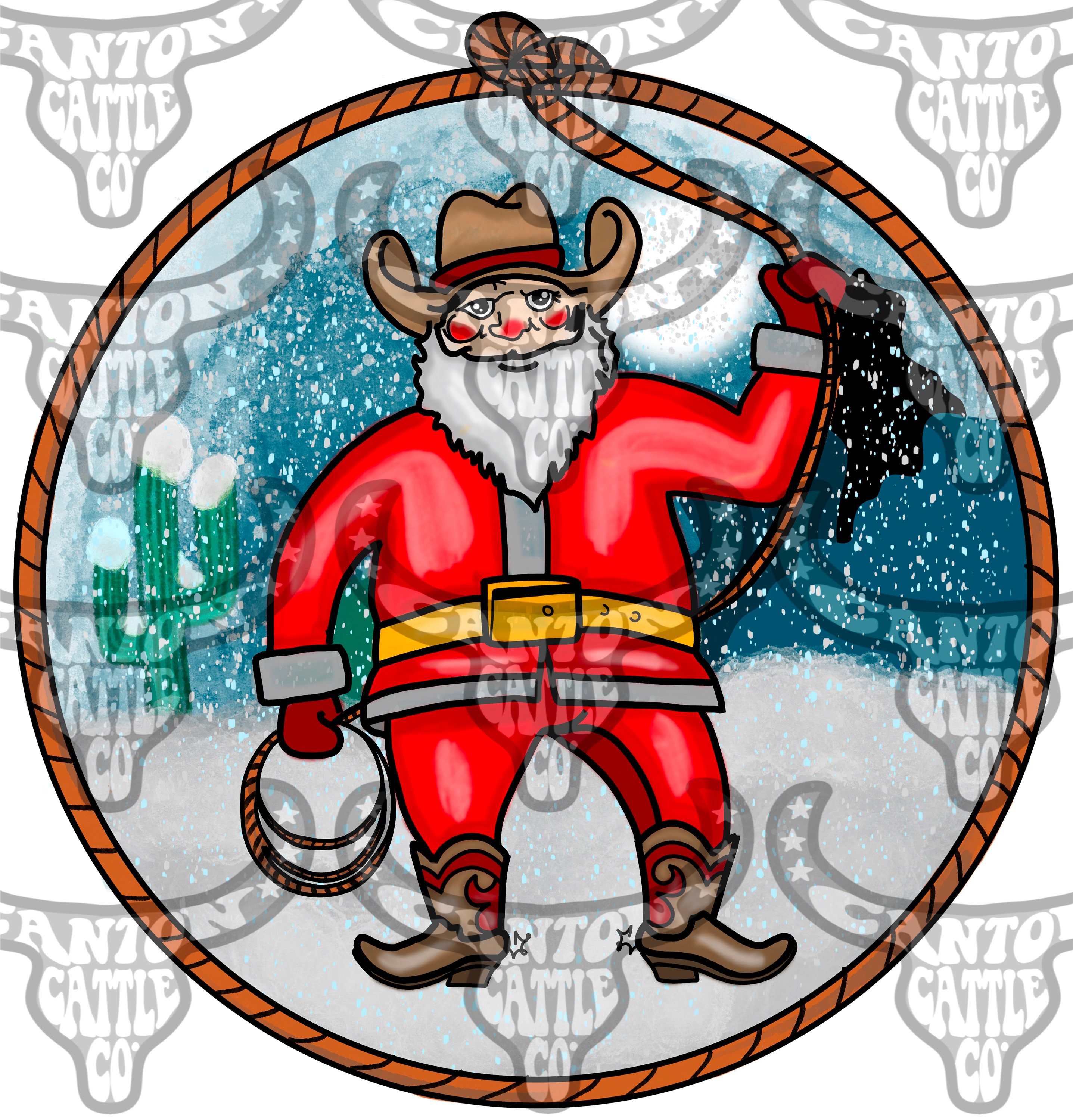 Western Santa Claus PNG INSTANT DOWNLOAD Cowboy (Instant Download) - Etsy