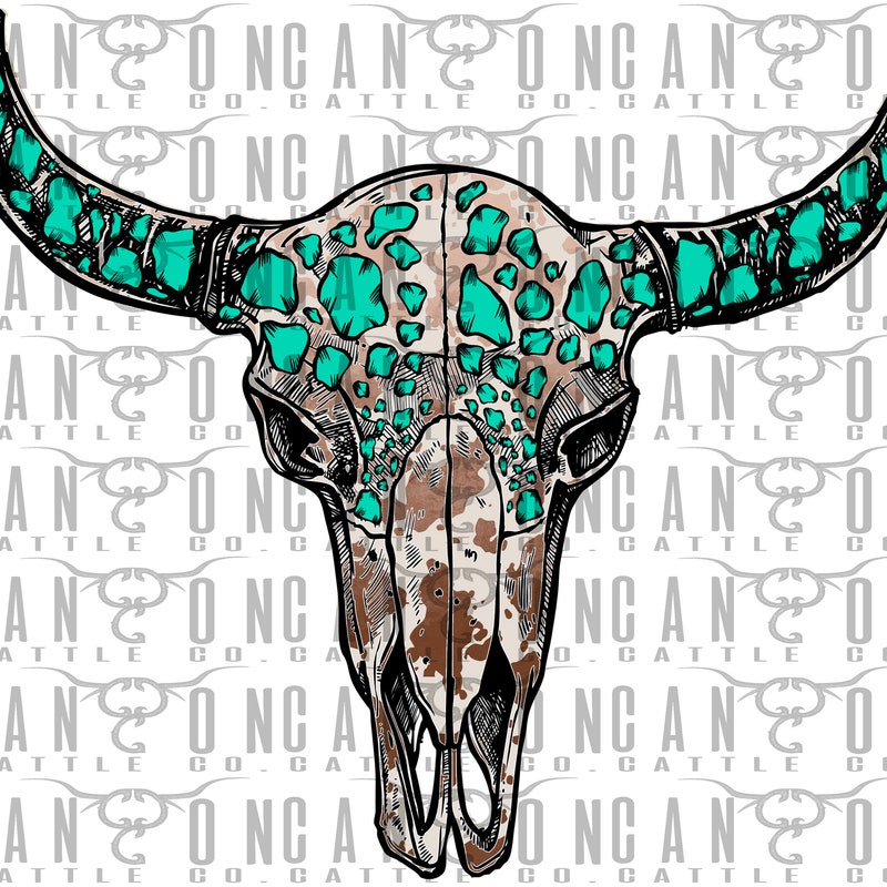 Cow Skull Turquoise - Etsy