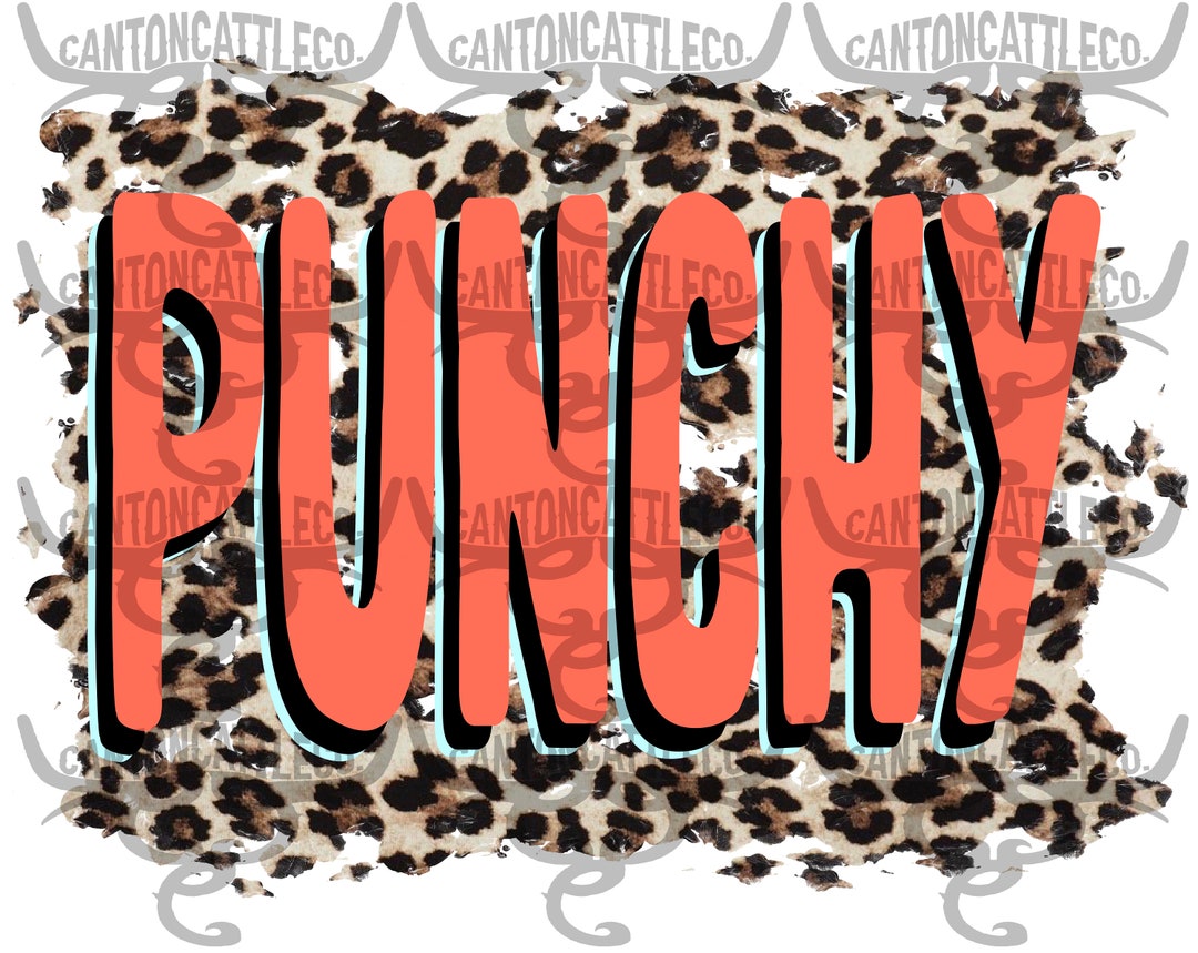 Punchy, Leopard, Retro, Western, Western Grunge, Vintage, Png, Instant ...