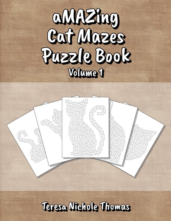 Amazing Cat Mazes Puzzle Book Volume 1 Printable Instant | Etsy