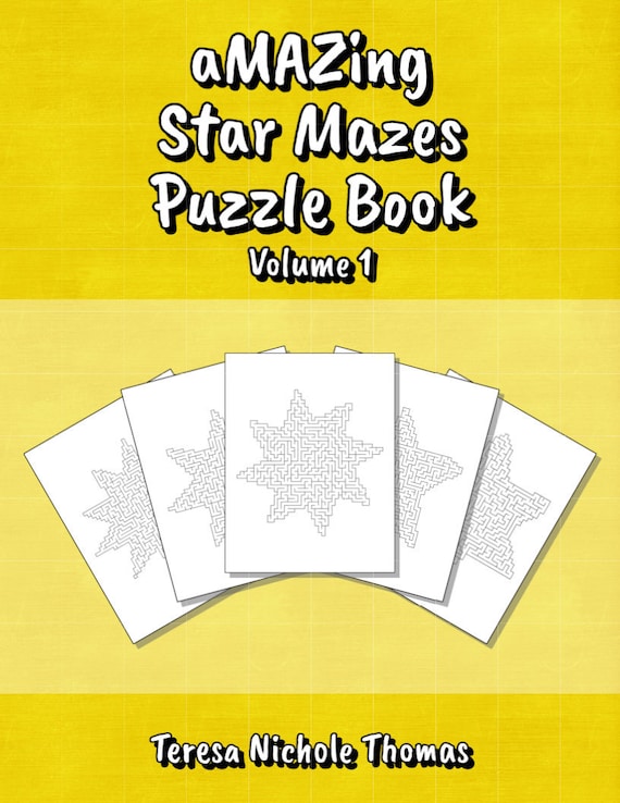 Amazing Star Mazes Puzzle Book Volume 1 Printable Instant | Etsy