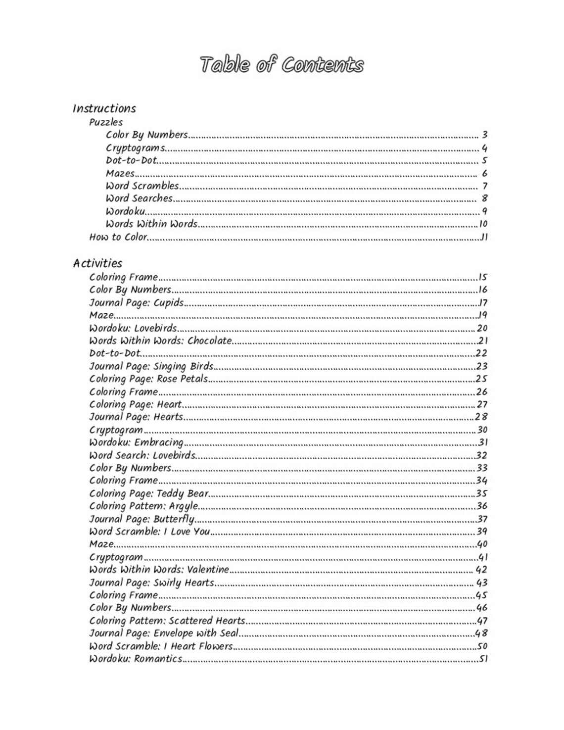 Happy Hearts Activity Book: Valentine's Day Themed Book Printable ...