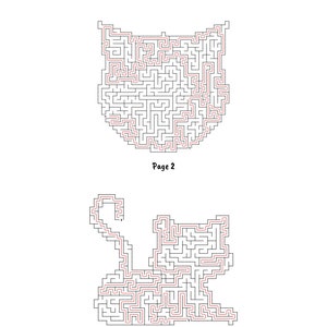 Amazing Cat Mazes Puzzle Book - Volume 1 | Printable Instant Download ...