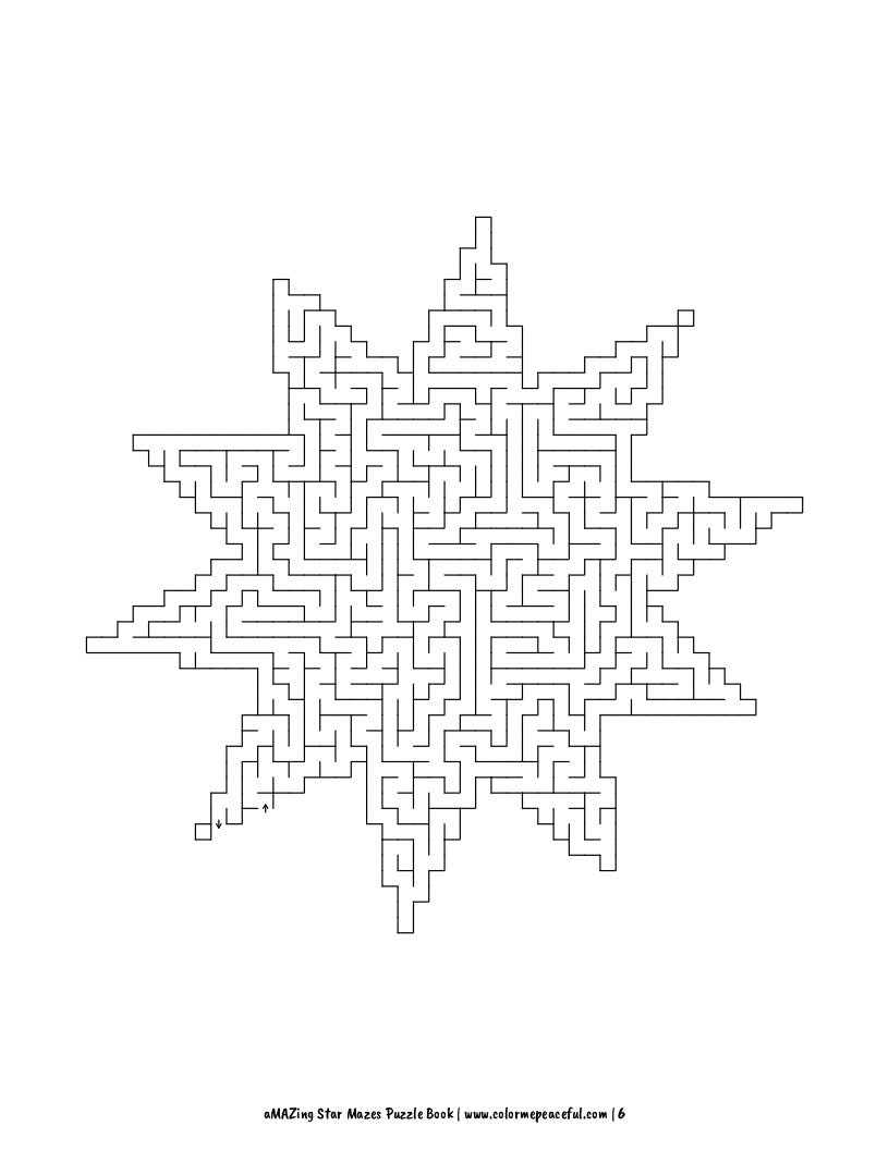 Amazing Star Mazes Puzzle Book Volume 1 Printable Instant - Etsy