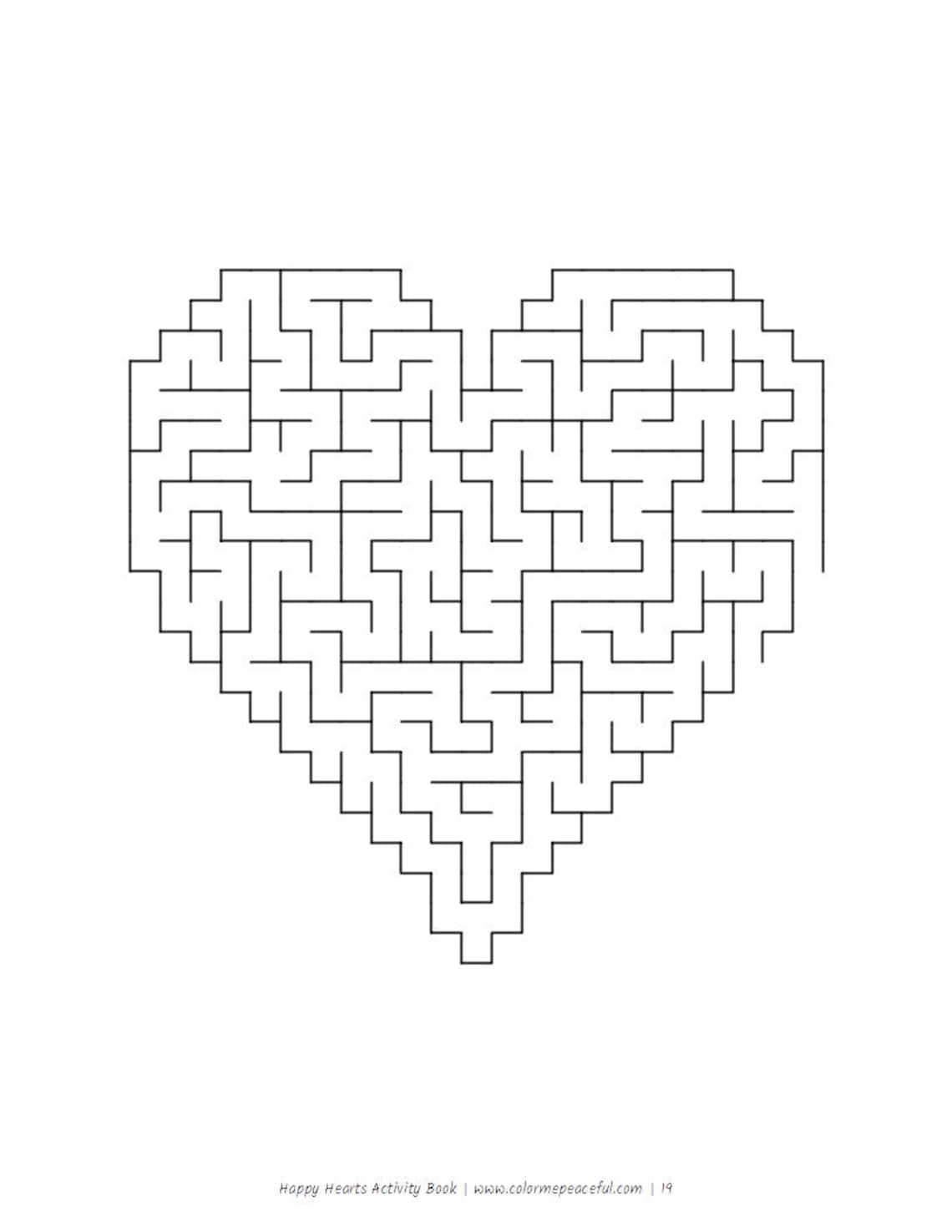 Happy Hearts Activity Book: Valentine's Day Themed Book Printable ...