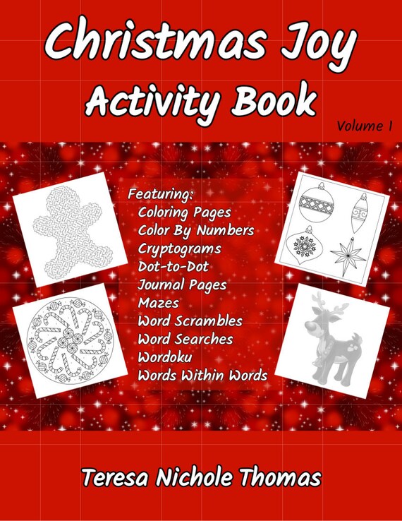 Christmas Joy Activity Book Printable Instant Download | Etsy