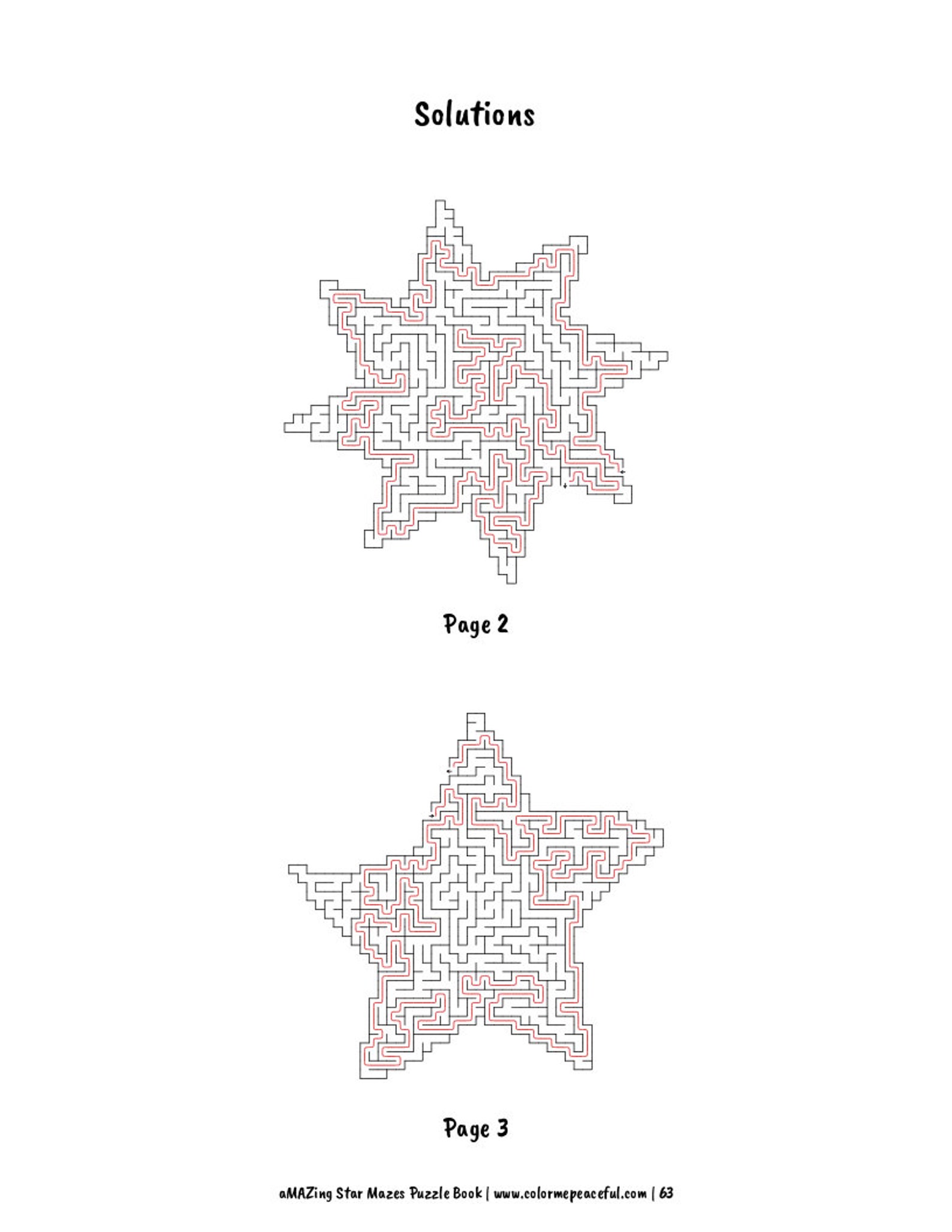 Amazing Star Mazes Puzzle Book Volume 1 Printable Instant | Etsy