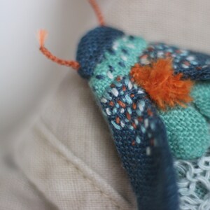 Linen Beetle, Beetle Brooch, Embroidered Beetle, Insect Brooch, Insect ...