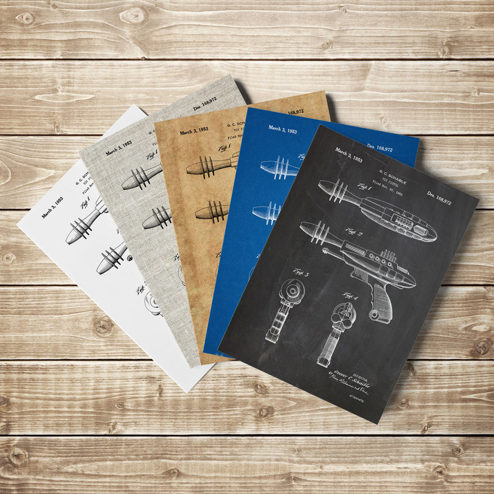 Toy Laser Gun Patent Print Space Toy Ray Gun Vintage Toy | Etsy