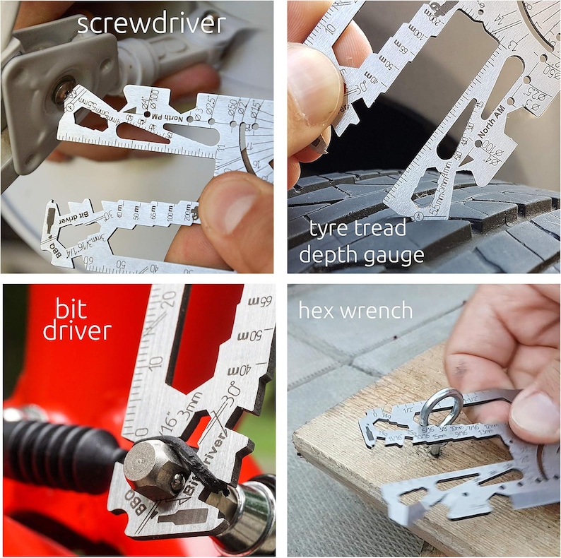 60-in-1 Titanium Credit Card Multitool • Wallet Tool • EDC Survival ...