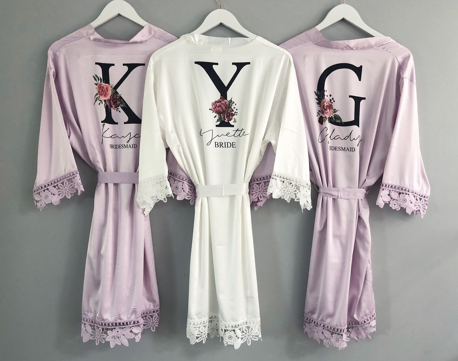 Personalised Bridal Robe Wedding Dressing Gown Initial - Etsy