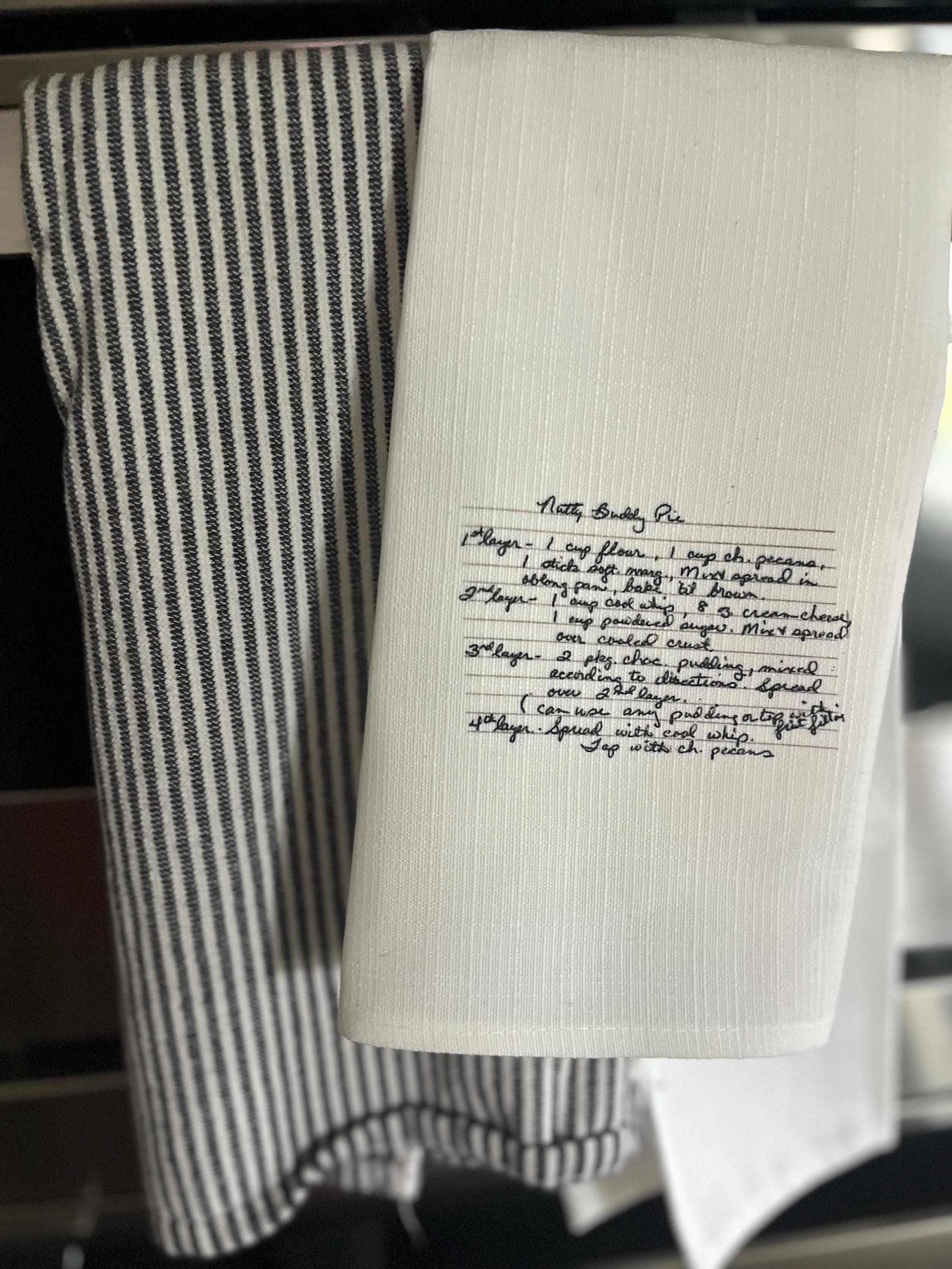 Custom Family Recipe Tea Towel | Recipe Card Printed on Tea Towels ...