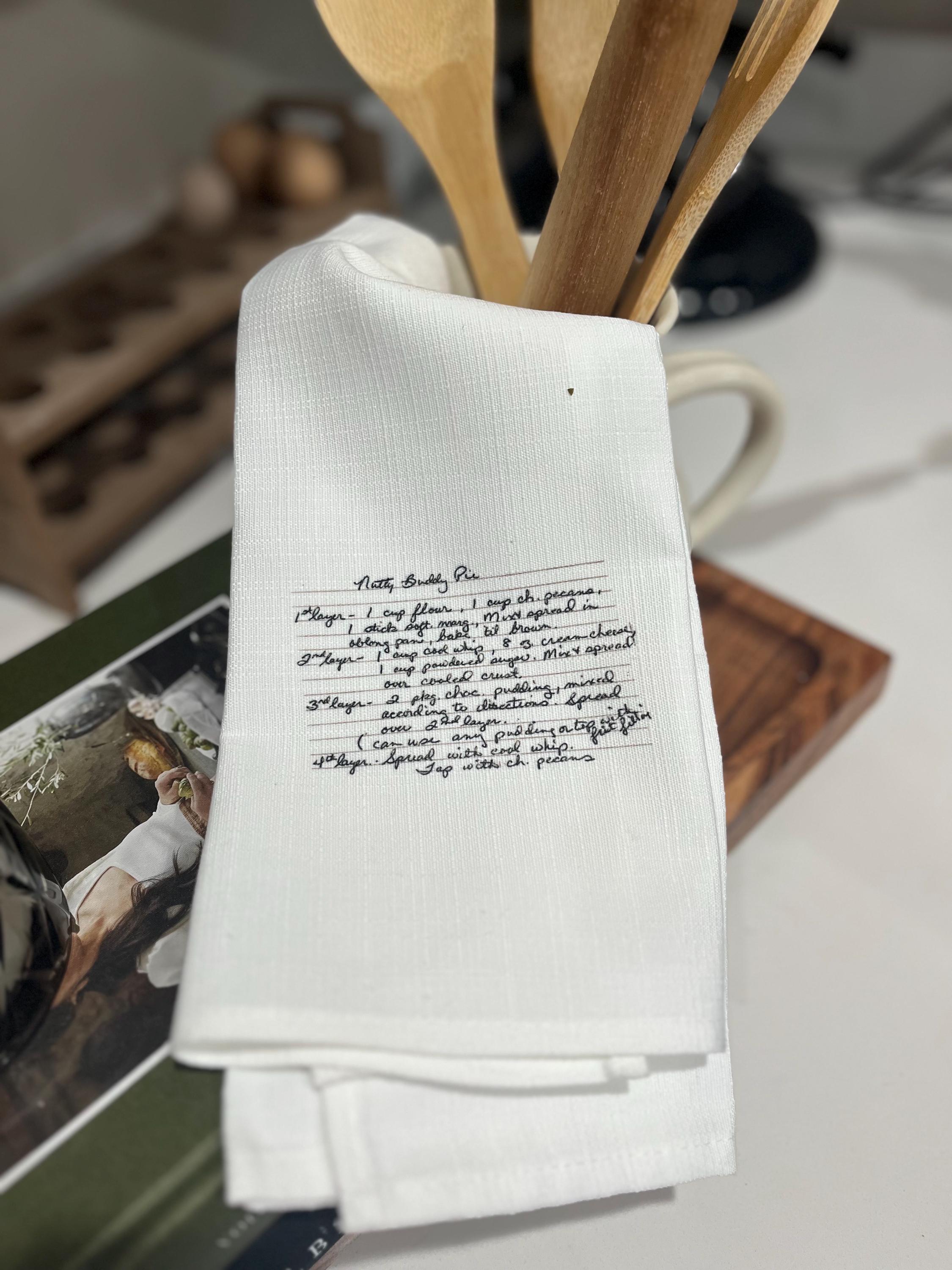 Custom Family Recipe Tea Towel | Recipe Card Printed on Tea Towels ...