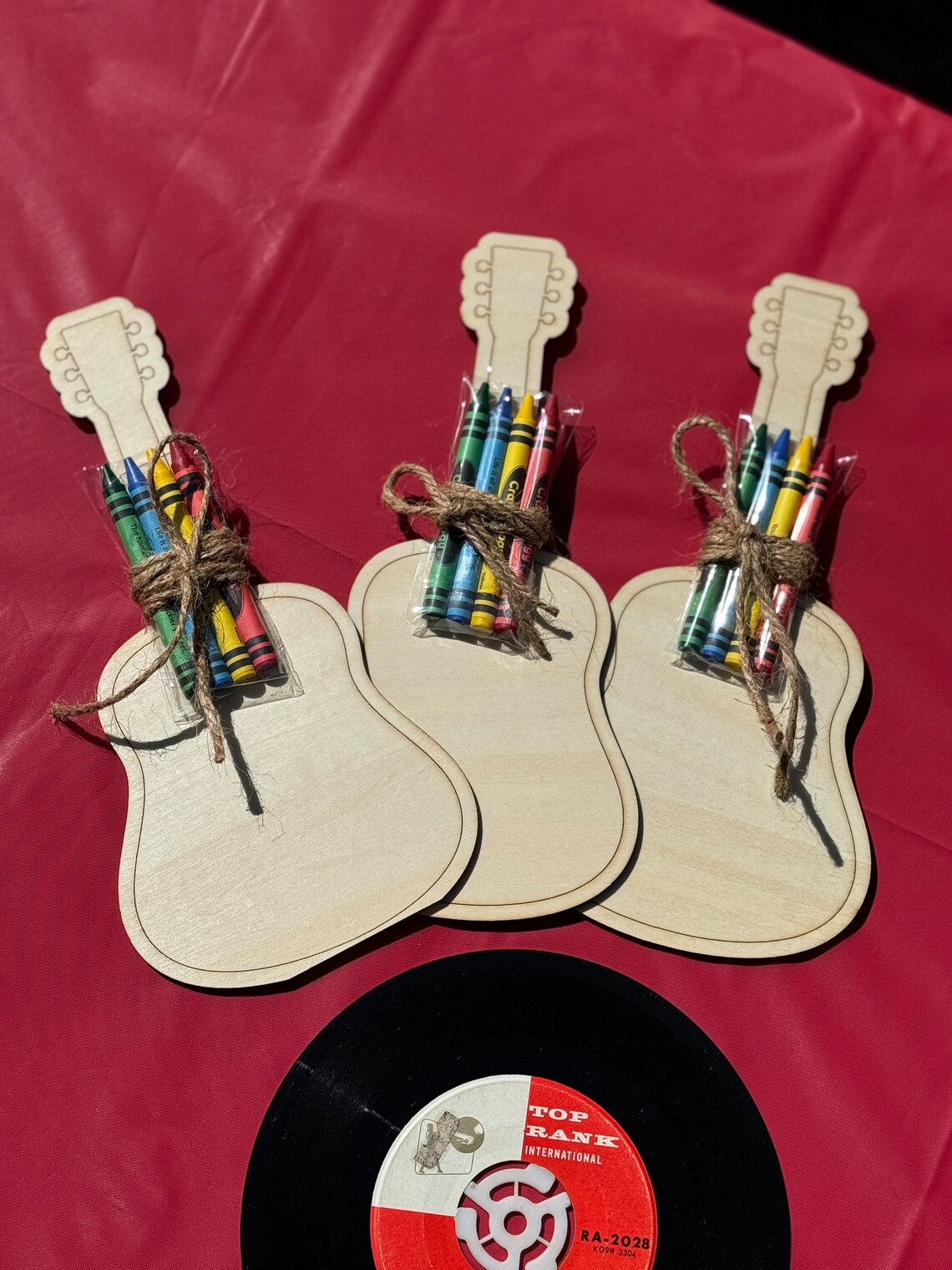 Guitar Party Favor Birthday Fun Coloring Boards With Crayons (set of 3 ...