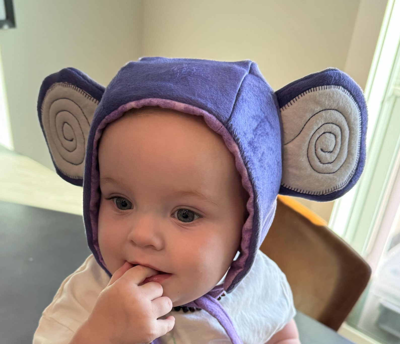 Monkey Baby Hat/monkey Hat and Tail/purple Monkey Hat/monkey Baby ...