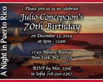 Puerto Rico Invitation | Etsy
