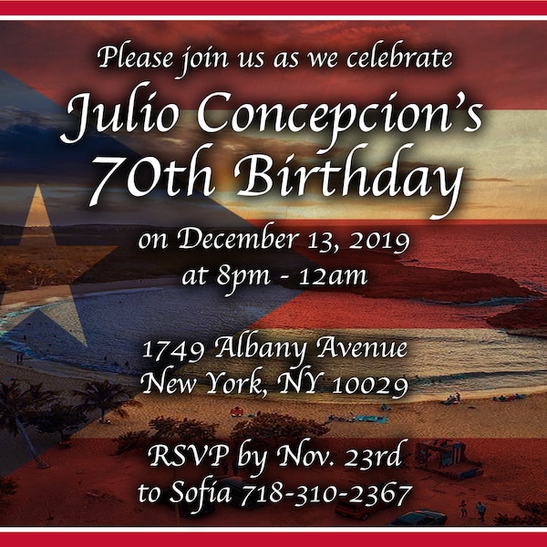 Puerto Rican Party Invitations - Etsy
